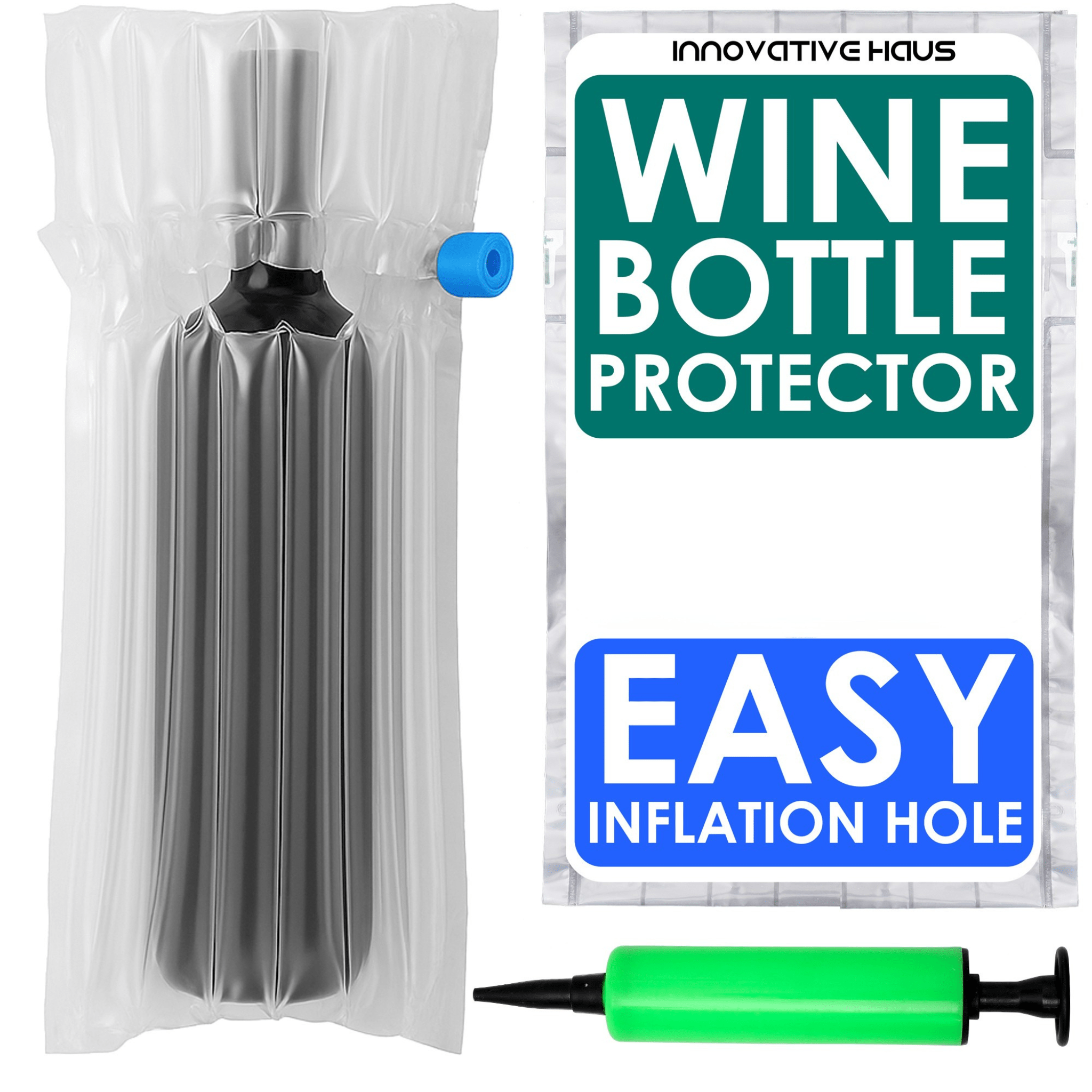 Inflatable Wine Bottle Protectors - 9" x 16" - Clear – Innovative Haus